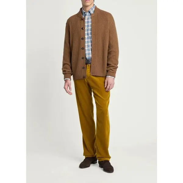 Kiton Cashmere Rib Cardigan Sweater