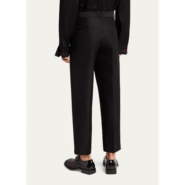 Bottega Veneta Wool Mohair Flat-front Trousers