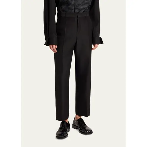 Bottega Veneta Wool Mohair Flat-front Trousers