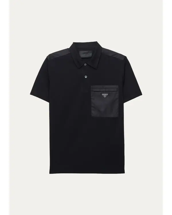 Prada Re-nylon Pocket Polo Shirt