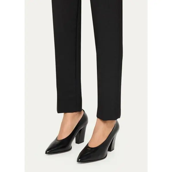 Prada 85mm Leather Block-heel Pumps
