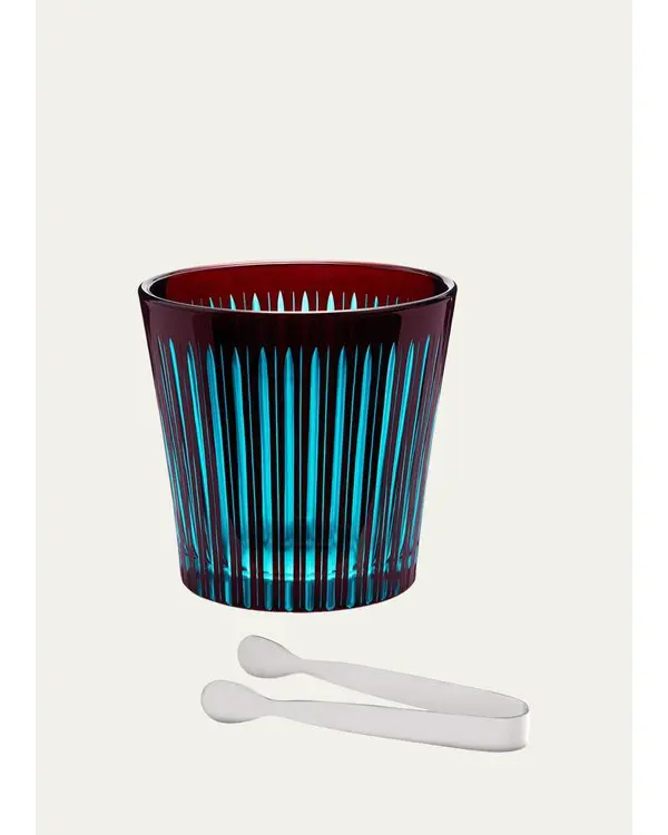 L'Objet Prism Ice Bucket With Tongs