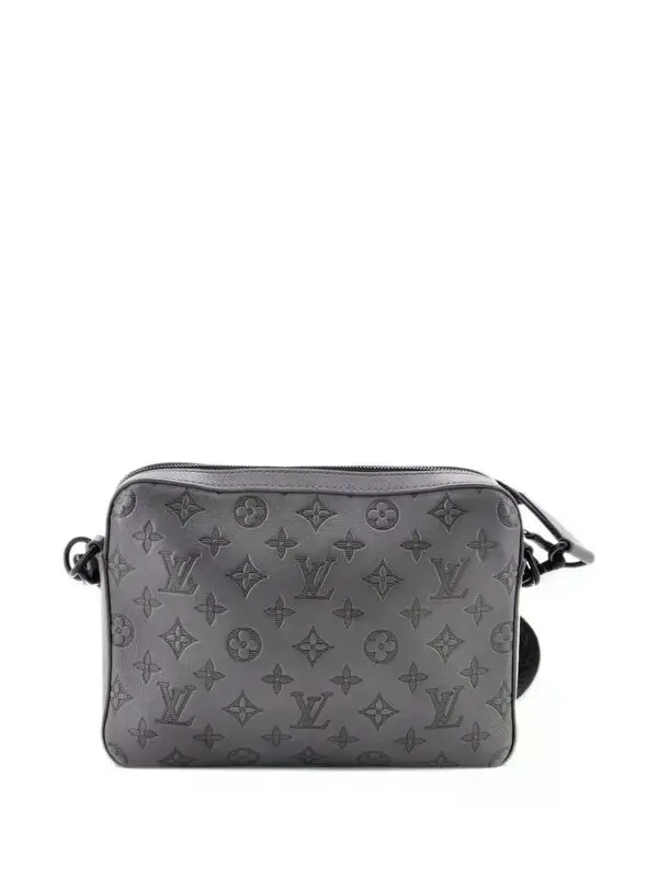 LOUIS VUITTON Trio Messenger Bag Monogram Shadow Leather Crossbody Bag