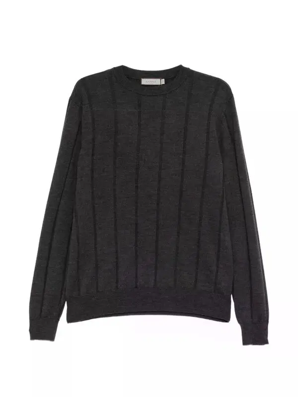 Canali Ribbed-knit Sweater - Grey