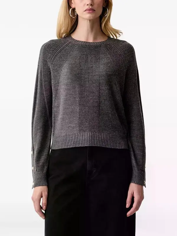 Liu Jo Knit In A Wool Blend With Buttons - Grey