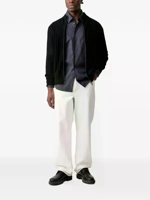 Armani Exchange Monogram-pattern Long-sleeve Shirt