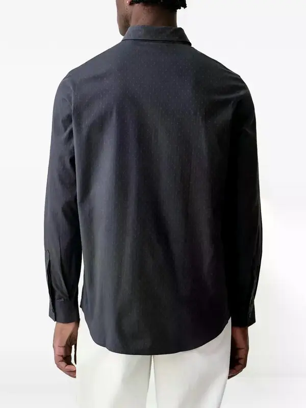 Armani Exchange Monogram-pattern Long-sleeve Shirt