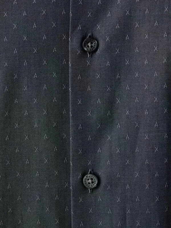 Armani Exchange Monogram-pattern Long-sleeve Shirt