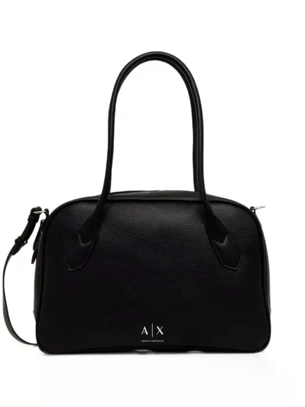 Armani Exchange Logo-print Pebbled-effect Tote Bag