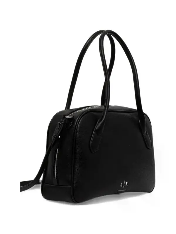 Armani Exchange Logo-print Pebbled-effect Tote Bag
