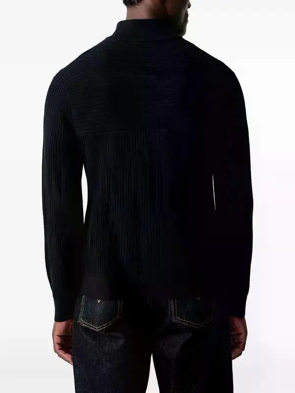 Armani Exchange Ribbed Quarter-zip Sweater