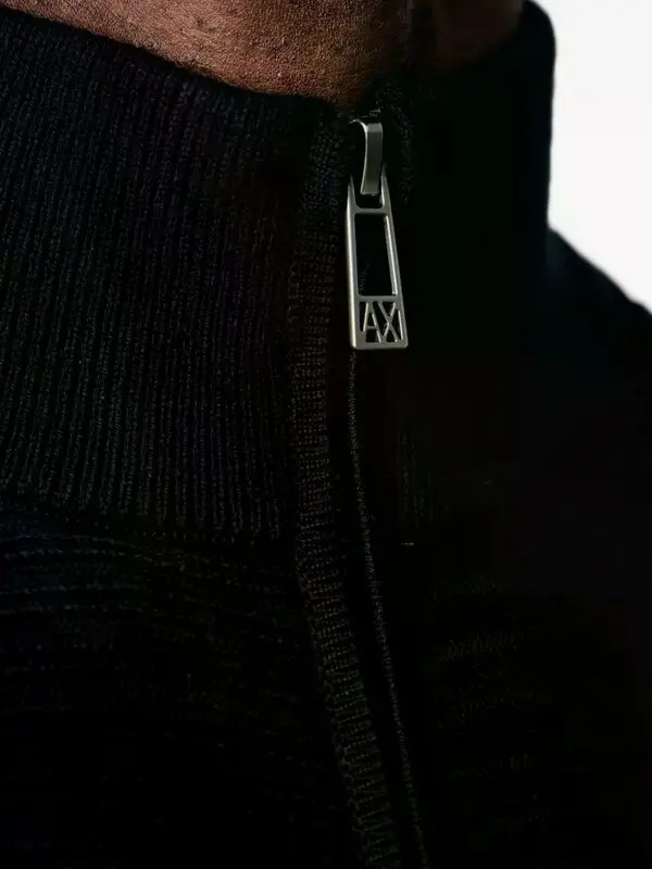 Armani Exchange Ribbed Quarter-zip Sweater