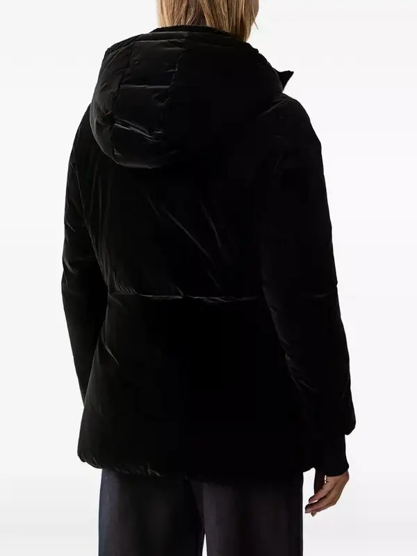 Armani Exchange Velvet-effect Hooded Jacket