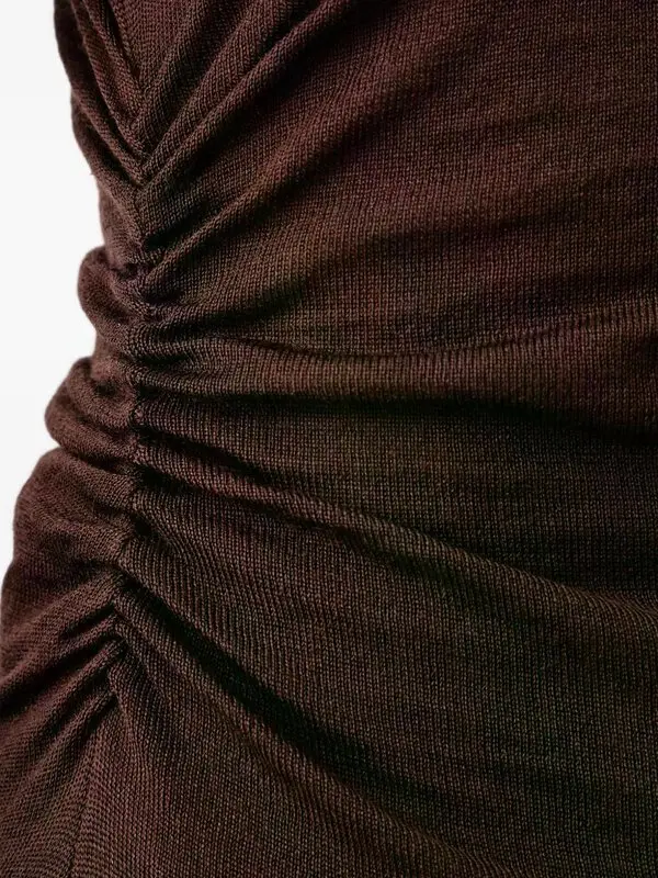 TRUSSARDI Ruched-detail Fine-knit Sweater
