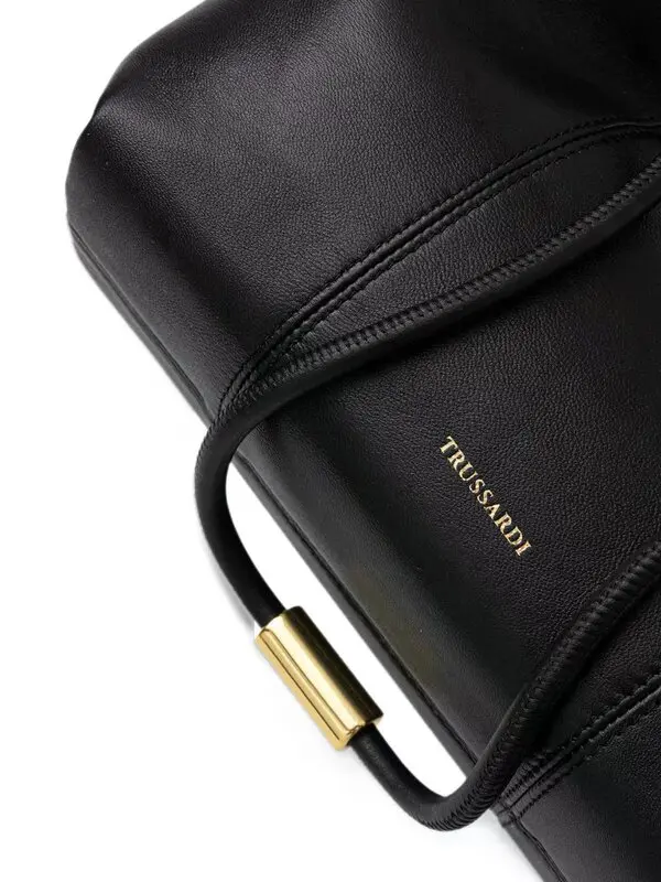 TRUSSARDI Orbita Logo-print Leather Tote Bag