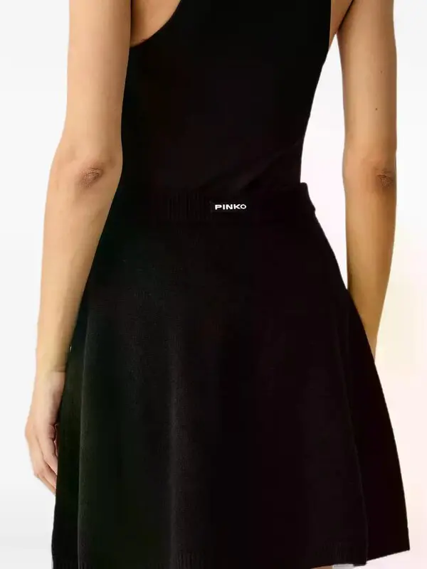 Pinko Logo-patch Knitted Mini Skirt
