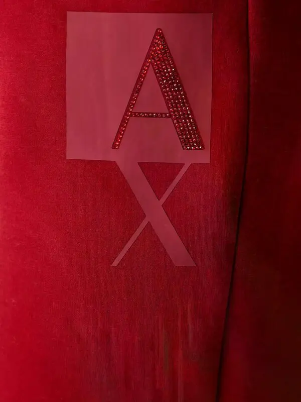 Armani Exchange Crystal-embellished Logo-print Track Pants