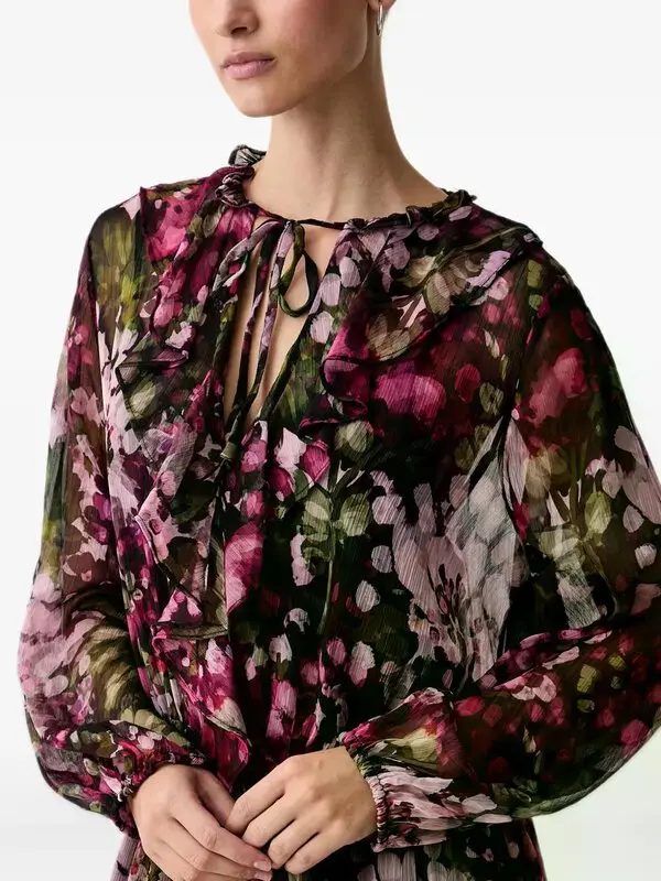 Lola Casademunt Floral-print Ruffled Maxi Dress