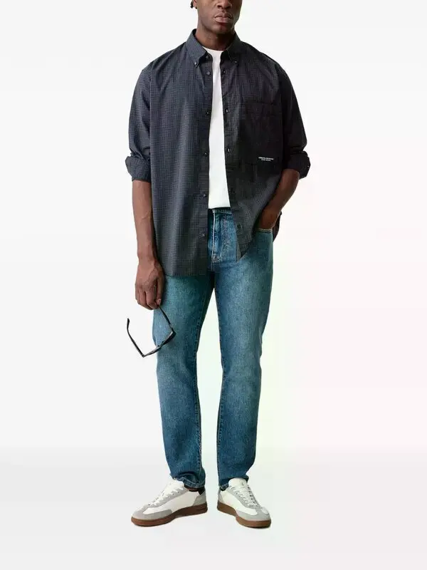 Armani Exchange Gingham-check Button-down Shirt