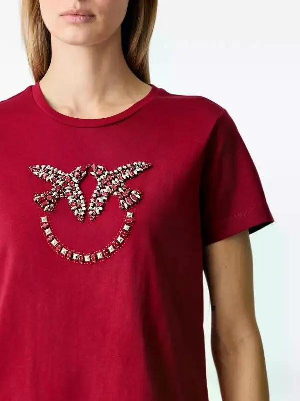 Pinko Love Birds Crystal-embellished T-shirt