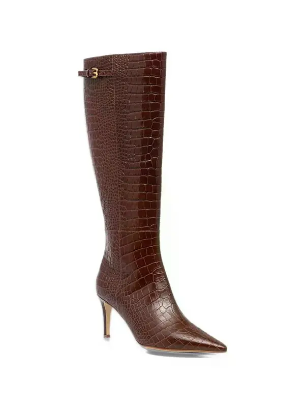 BALDININI Crocodile-effect Knee-high Boots
