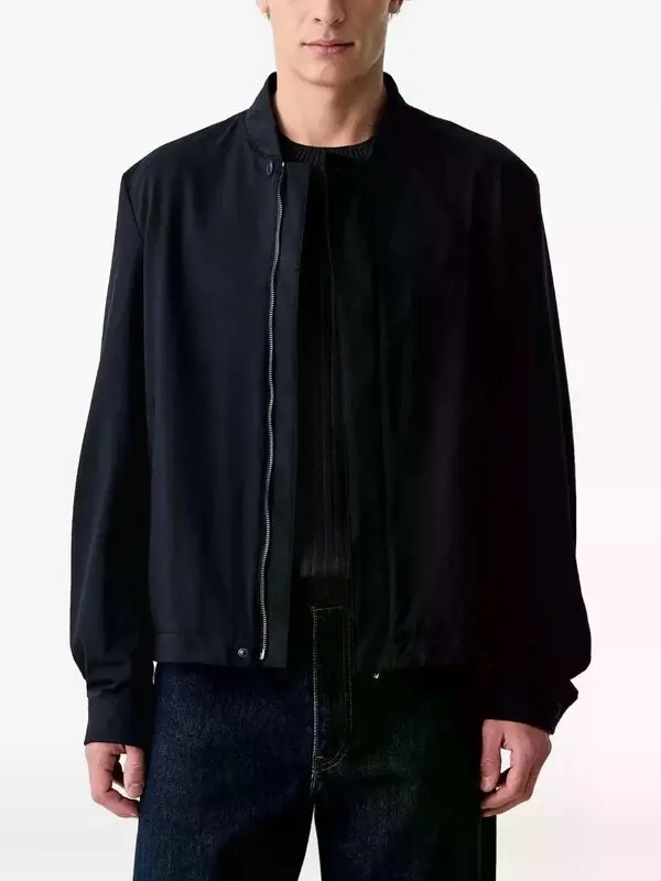 TRUSSARDI Embroidered-logo Zip-up Jacket - Blue