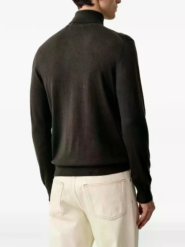Armani Exchange Roll-neck Logo-embroidered Sweater