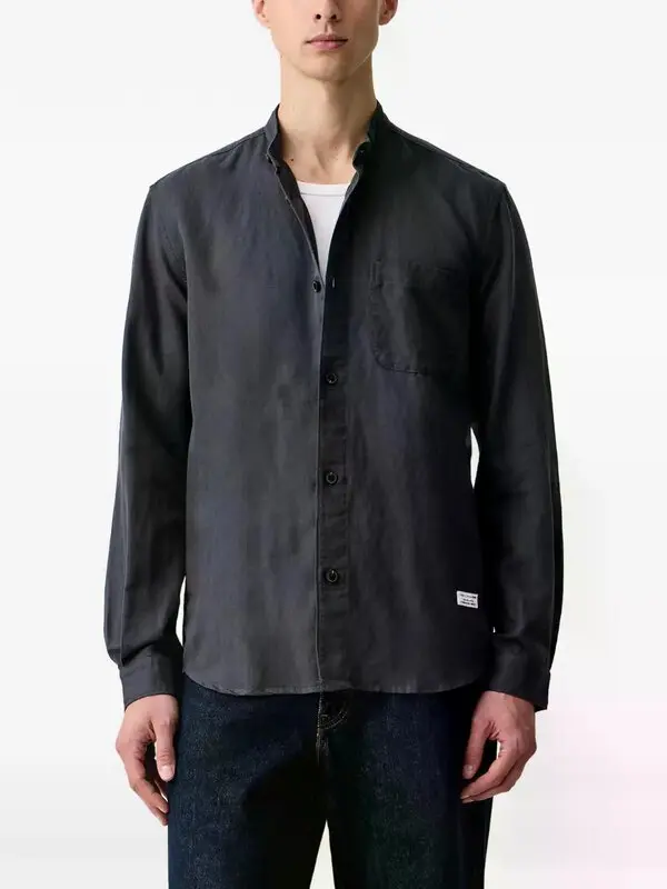 Marc O'polo Mandarin-collar Chest-pocket Shirt