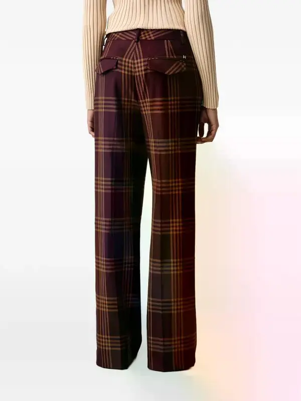 Lola Casademunt Check-pattern Wide-leg Trousers