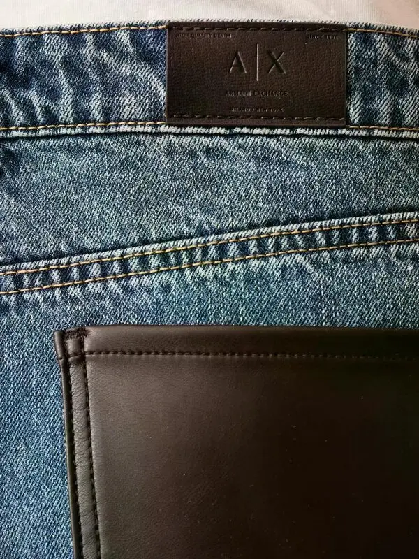 Armani Exchange Oversized Faded Straight-leg Jeans