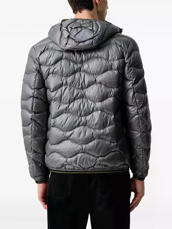 BLAUER. Wave-quilted Hooded Jacket