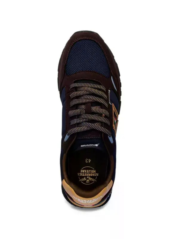 AERONAUTICA MILITARE Tricolor Arrows Logo-patch Panelled Sneakers