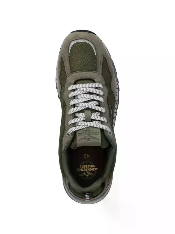 AERONAUTICA MILITARE Logo-embroidered Panelled Sneakers