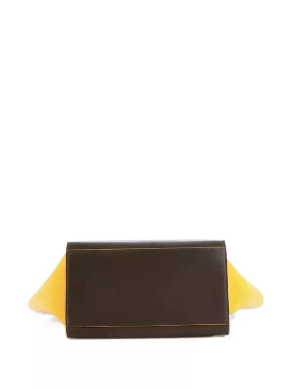 Celine Bicolor Trapeze Bag Leather Small Satchel