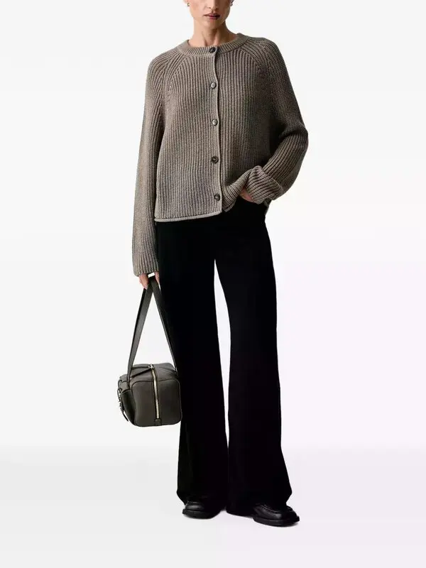 Marc O'polo Ribbed-knit Raglan-sleeve Cardigan