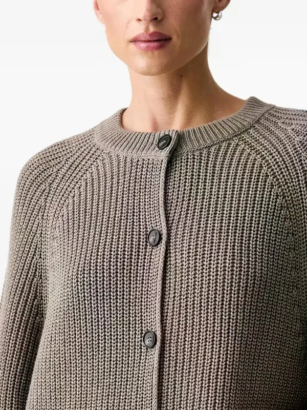 Marc O'polo Ribbed-knit Raglan-sleeve Cardigan