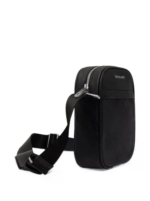 TRUSSARDI Small Office Logo-lettering Cross Body Bag - Black