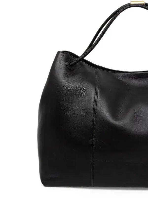 TRUSSARDI Orbita Logo-print Pouch-detail Handbag - Black