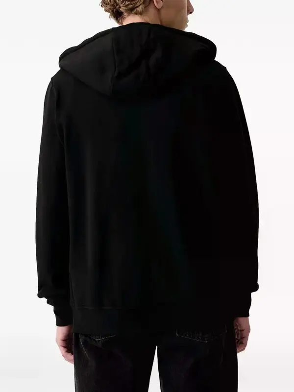 TRUSSARDI Logo-embroidered Zip-up Hoodie