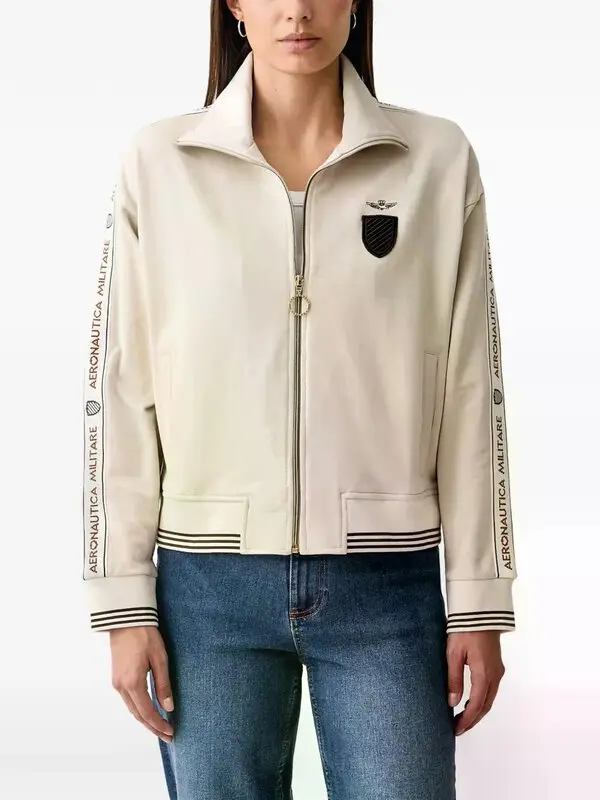 AERONAUTICA MILITARE Logo-tape Zip-up Jacket