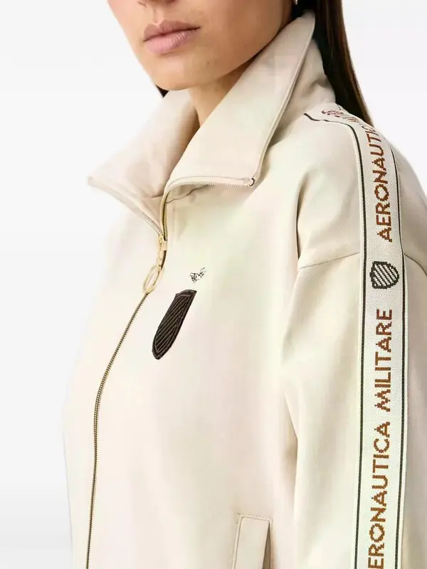 AERONAUTICA MILITARE Logo-tape Zip-up Jacket
