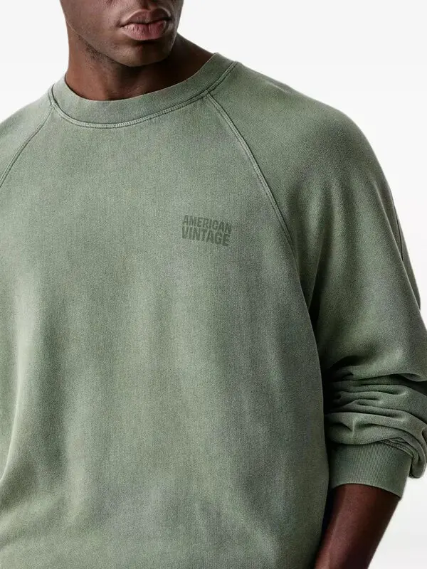 American Vintage Jitbay Logo-print Raglan-sleeve Sweatshirt