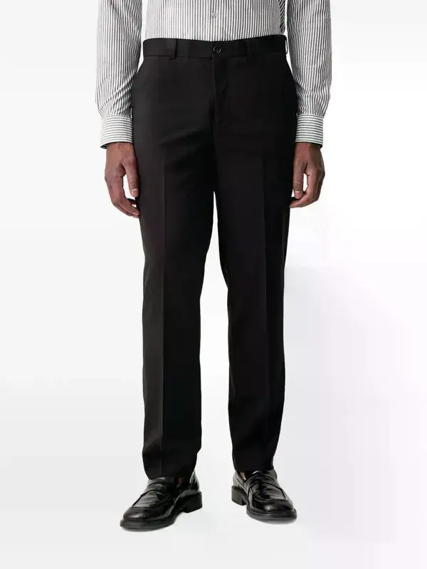 Lindbergh Pressed-crease Tailored Trousers - Black