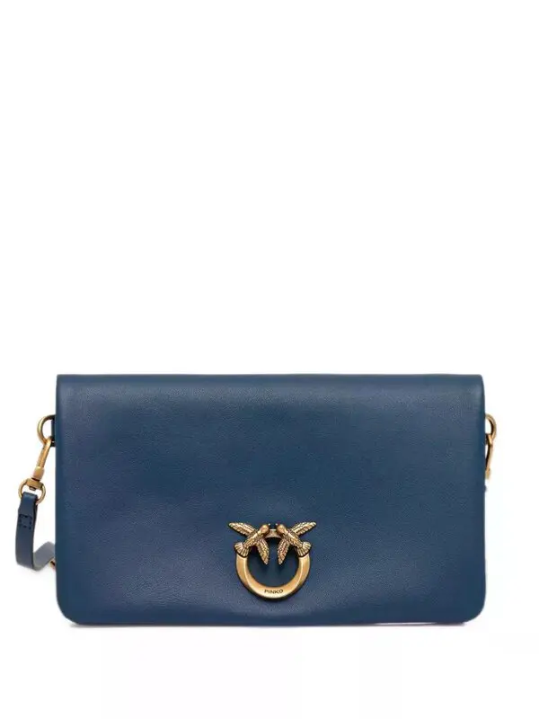 Pinko Love Bag Click Soft Horizontal Mini Small Crossbody-clutch In Leather