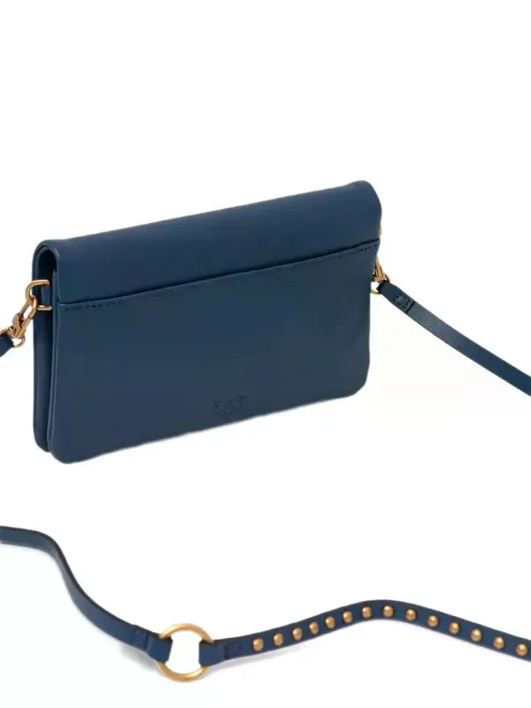 Pinko Love Bag Click Soft Horizontal Mini Small Crossbody-clutch In Leather