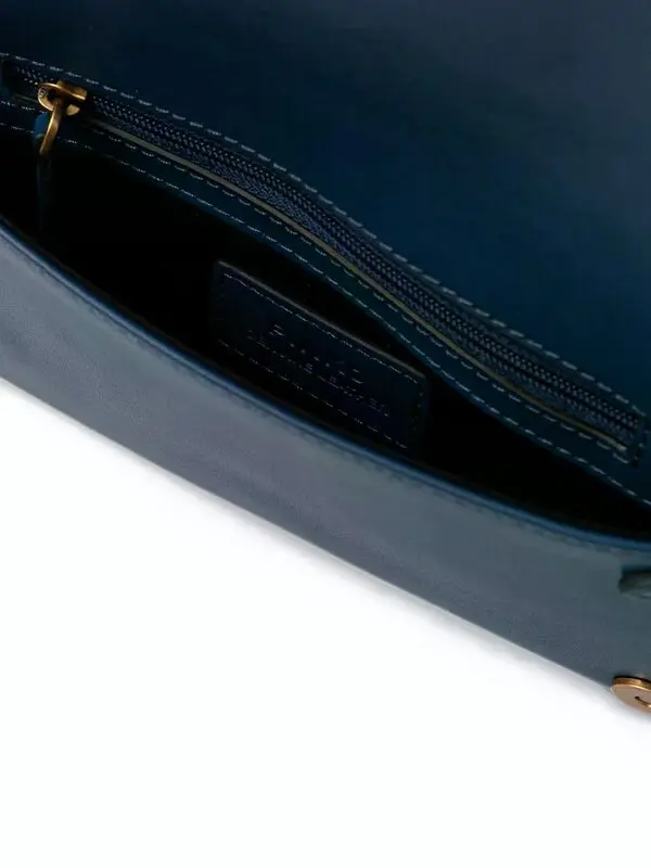 Pinko Love Bag Click Soft Horizontal Mini Small Crossbody-clutch In Leather