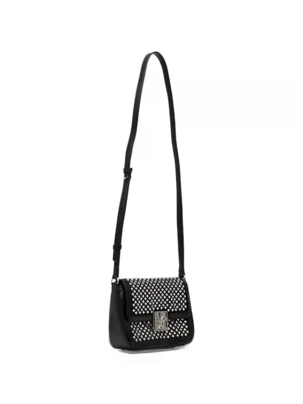 Armani Exchange Crystal-embellished Logo-plaque Mini Crossbody Bag