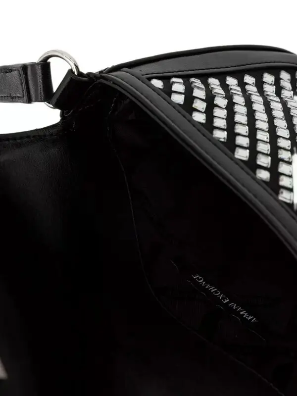 Armani Exchange Crystal-embellished Logo-plaque Mini Crossbody Bag