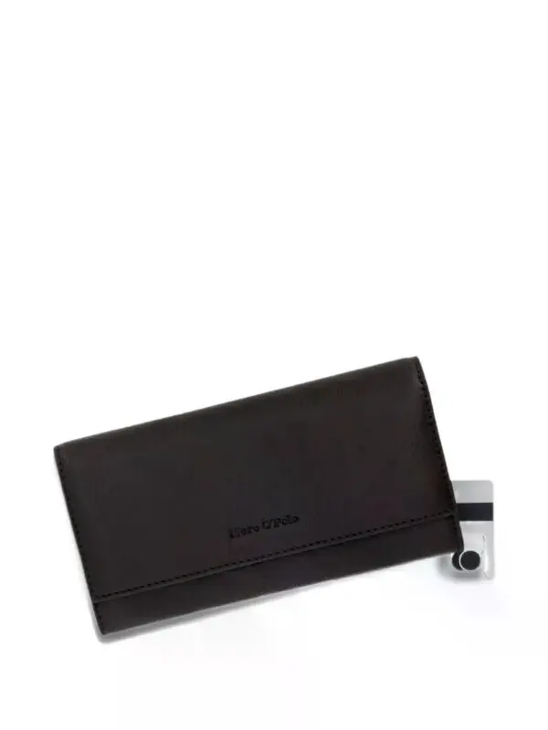 Marc O'polo Jessie Logo-debossed Grained Wallet - Brown