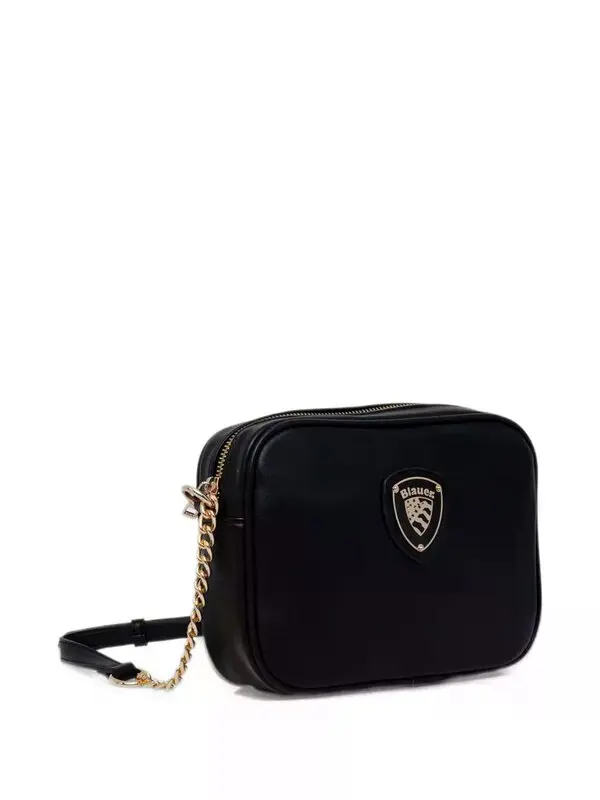 BLAUER. Logo-plaque Chain-link Crossbody Bag - Black